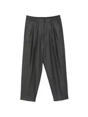 LOW BRAND Pleated Elasticated-waist Trousers - Grey