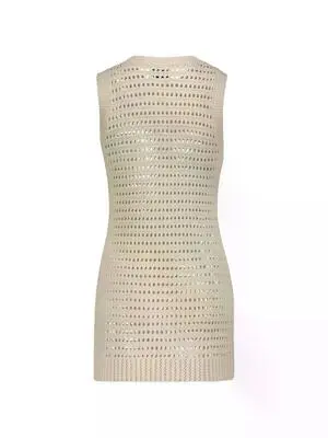 Matthew Bruch Knit Mesh Mini Dress