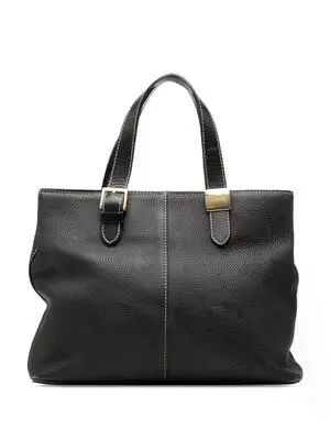 Burberry 20th Century Leather Tote Bag - Black
