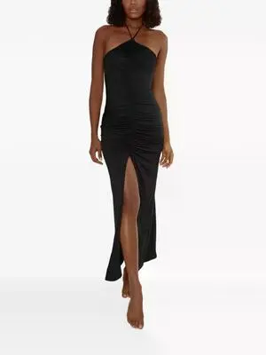 MAYGEL CORONEL Marquesa Ruched Halterneck Maxi Dress