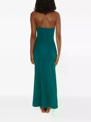 MAYGEL CORONEL Marquesa Ruched Halterneck Maxi Dress