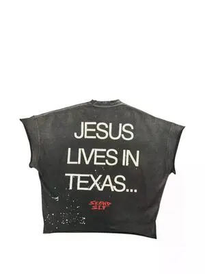 SECND SLF Free Tequila Slogan-print Sleeveless T-shirt
