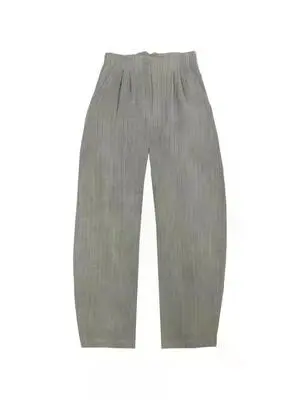 CORTANA Lupe Striped Linen Trousers Blue