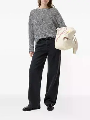 Closed Striped Long-sleeve T-shirt - White