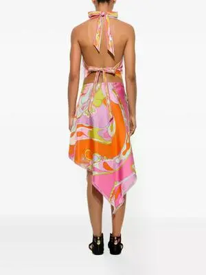 Emilio Pucci Orchidee-print Silk Skirt