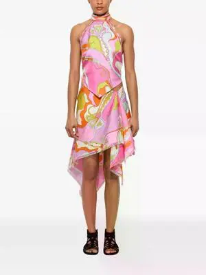 Emilio Pucci Orchidee-print Silk Skirt