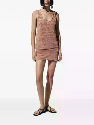 Escvdo Ofrenda Knitted Tank Top - Brown