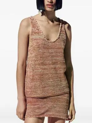 Escvdo Ofrenda Knitted Tank Top - Brown