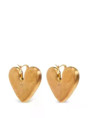 Jacquemus Crystal-embellished Heart-shaped Earrings - Gold