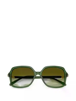 SWAROVSKI Crystal-embellished Square-frame Sunglasses - Green