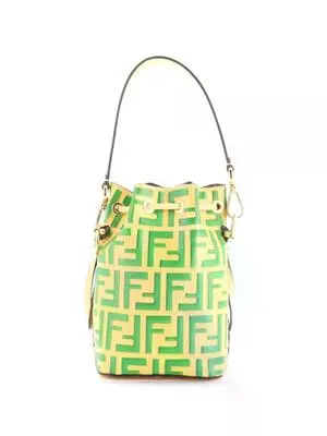 Fendi Mon Tresor Zucca Embossed Leather Mini Bucket Bag
