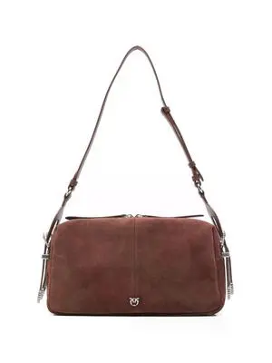 Pinko Love Birds Buckle-detail Shoulder Bag - Brown