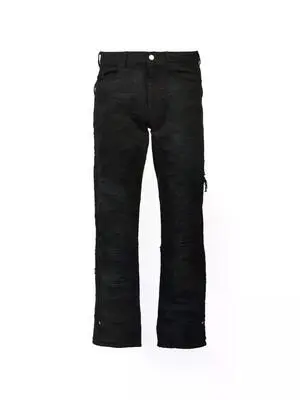 Matthew Williamson Rip-and-repair Washed Jeans - Black