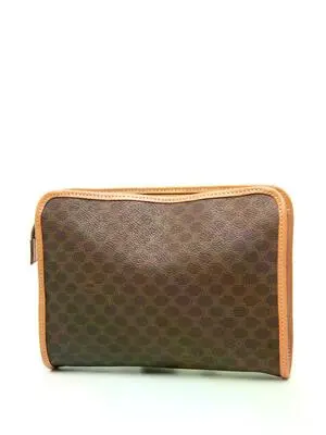 Celine 20th Century Macadam Coated Canvas Clutch Bag