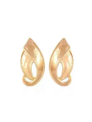 D'ORLAN 1980s Leaf-shaped Earrings