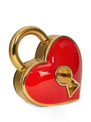 Moschino Heart-shaped Padlock Clutch Bag