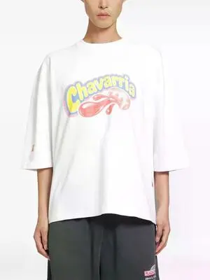 WILLY CHAVARRIA Chavaloo Buffalo Logo-print T-shirt - White
