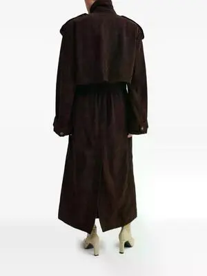 Almada Label Sienna Belted Suede Trench Coat