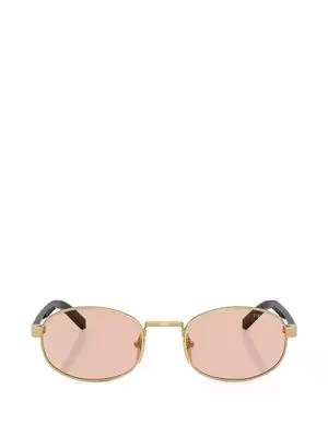 Prada Oval-frame Sunglasses - Gold