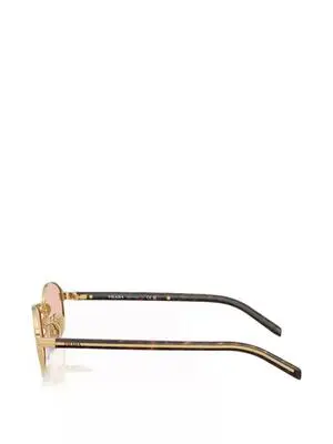Prada Oval-frame Sunglasses - Gold