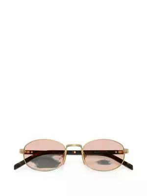 Prada Oval-frame Sunglasses - Gold