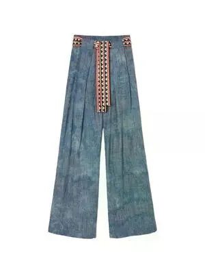 Momoni Leona Tie-dye Palazzo Pants - Blue