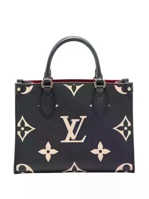 LOUIS VUITTON 2021-2026 Bicolor Monogram Empreinte Giant Onthego Pm Satchel