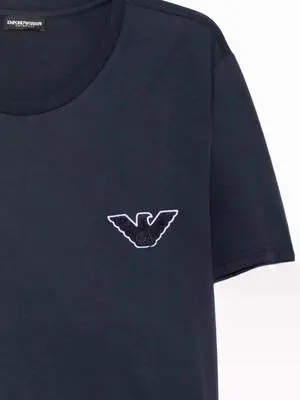 Emporio Armani Logo-patch T-shirt - Blue