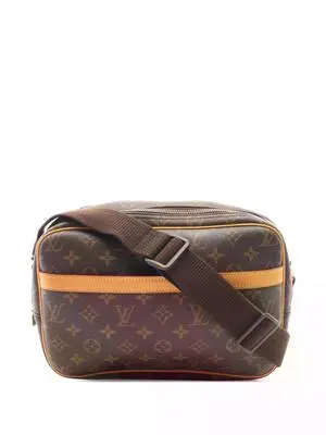 LOUIS VUITTON 2002 Monogram Reporter Pm Crossbody Bag - Brown