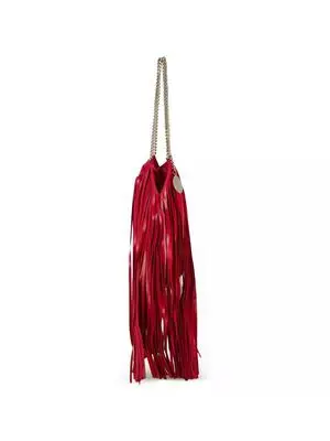 Stella McCartney Falabella Fringe Drawstring Shoulder Bag - Red
