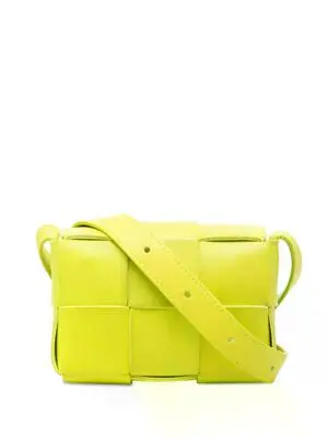 Bottega Veneta 2012-2026 Candy Nappa Intrecciato Cassette Crossbody Bag - Yellow