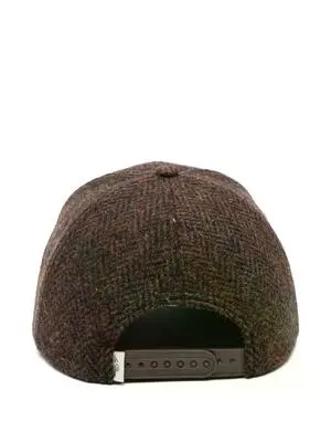 LES DEUX Herringbone-pattern Logo-embroidered Baseball Cap