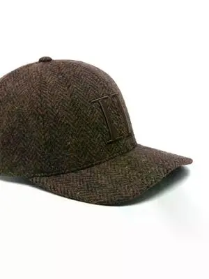 LES DEUX Herringbone-pattern Logo-embroidered Baseball Cap