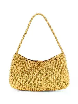 Dragon Diffusion Basil Cactus Braided Leather Shoulder Bag