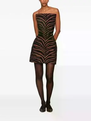 ET OCHS Odette Zebra-print Mini Dress