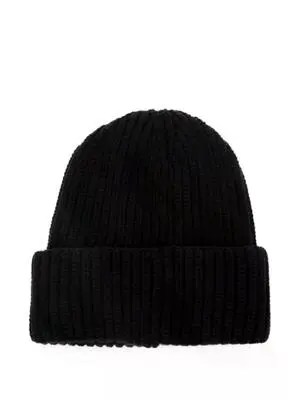 Moncler Ribbed-knit Logo-patch Beanie Hat