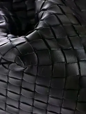 Bottega Veneta Roma Bag Intrecciato Nappa Medium Tote Bag - Black