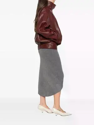 Victoria Beckham Ribbed Asymmetric Skirt