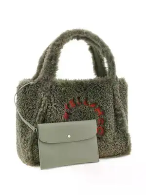 Stella McCartney Logo-embroidered Teddy Tote Bag - Green