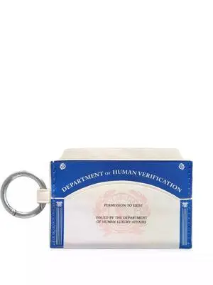 WILLY CHAVARRIA Graphic-print Leather Cardholder