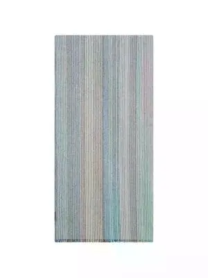 Fedeli Striped Cashmere Scarf - Grey