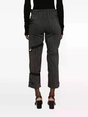 Dolce & Gabbana 2000s Pinstripe Buckled Trousers