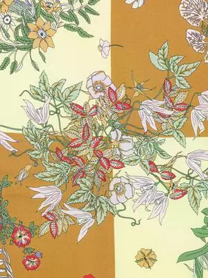MANTERO 1902 Floral-print Square Scarf - Neutrals
