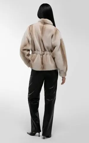 DUCIE Kai Faux Fur Jacket - Ivory