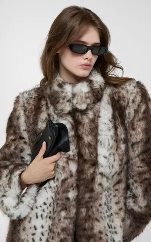 DUCIE Sylvia Faux Fur Jacket