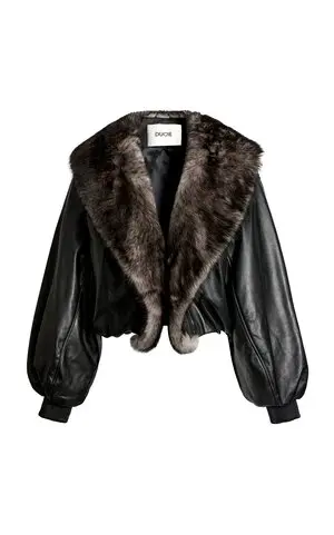 DUCIE Julie Leather Jacket - Black