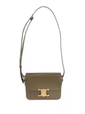 Celine 2019-2026 Teen Shiny Calfskin Triomphe Crossbody Bag - Brown