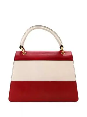 Gucci Queen Margaret Top Handle Bag Colorblock Leather Small Satchel - Red