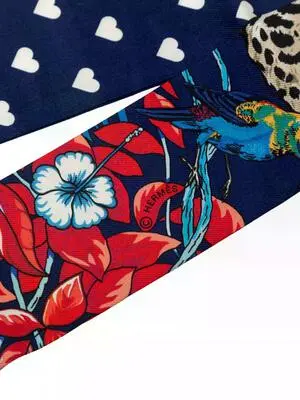 Hermès 2000-2026 Jungle Love Silk Twilly Scarf Scarves