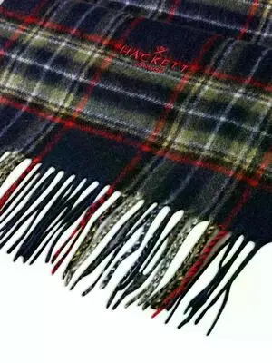 HACKETT  Plaid Logo-embroidered Scarf